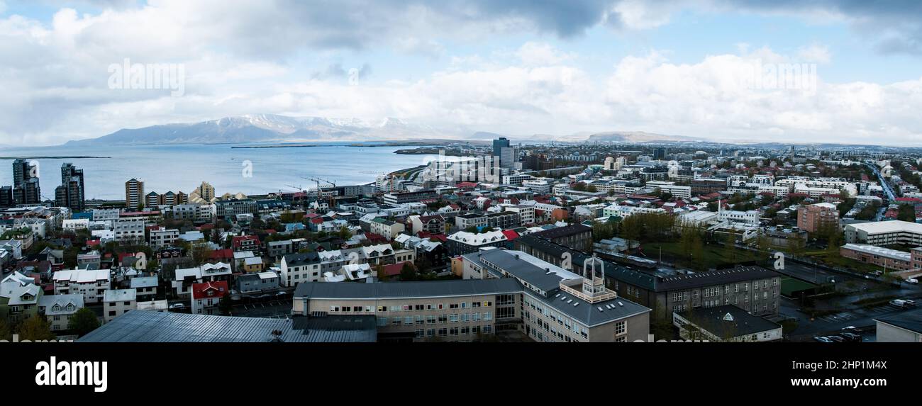 Around Iceland - Reykjavik in the rain Stock Photo - Alamy
