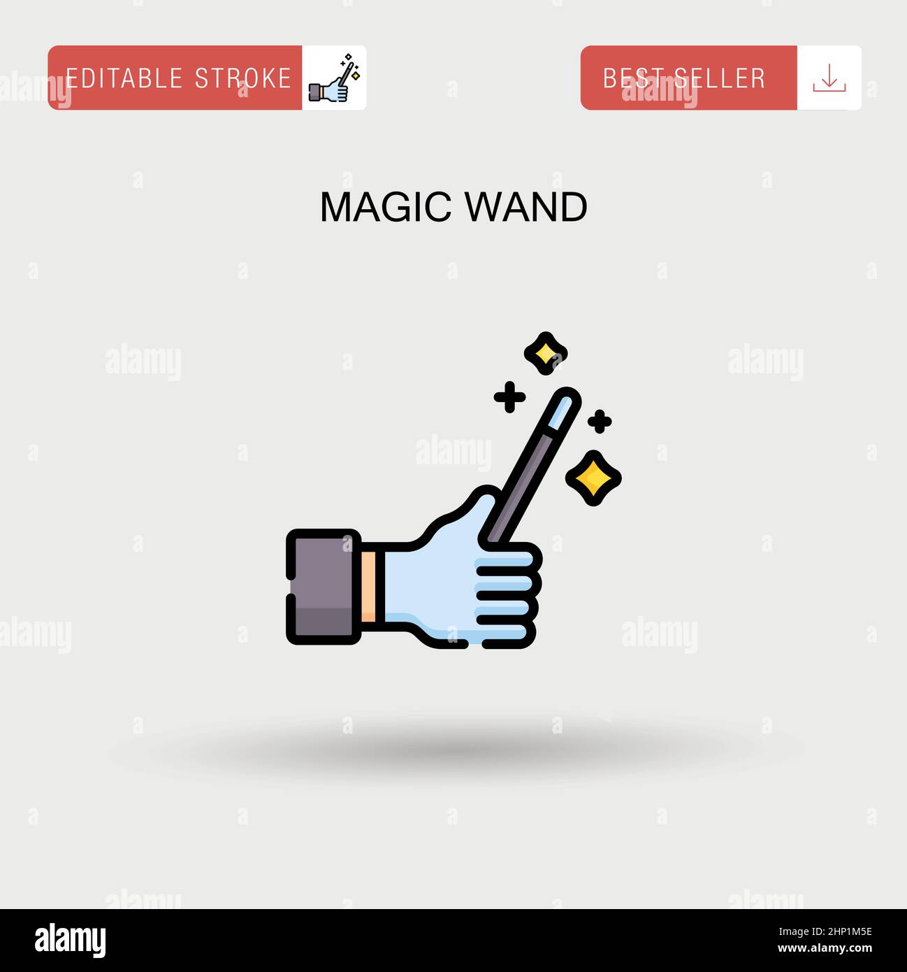 Magic wand icon outline hi-res stock photography and images - Alamy
