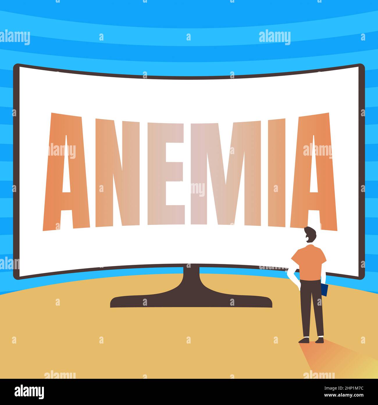 Conceptual caption Anemia, Word for condition where there deficiency of ...