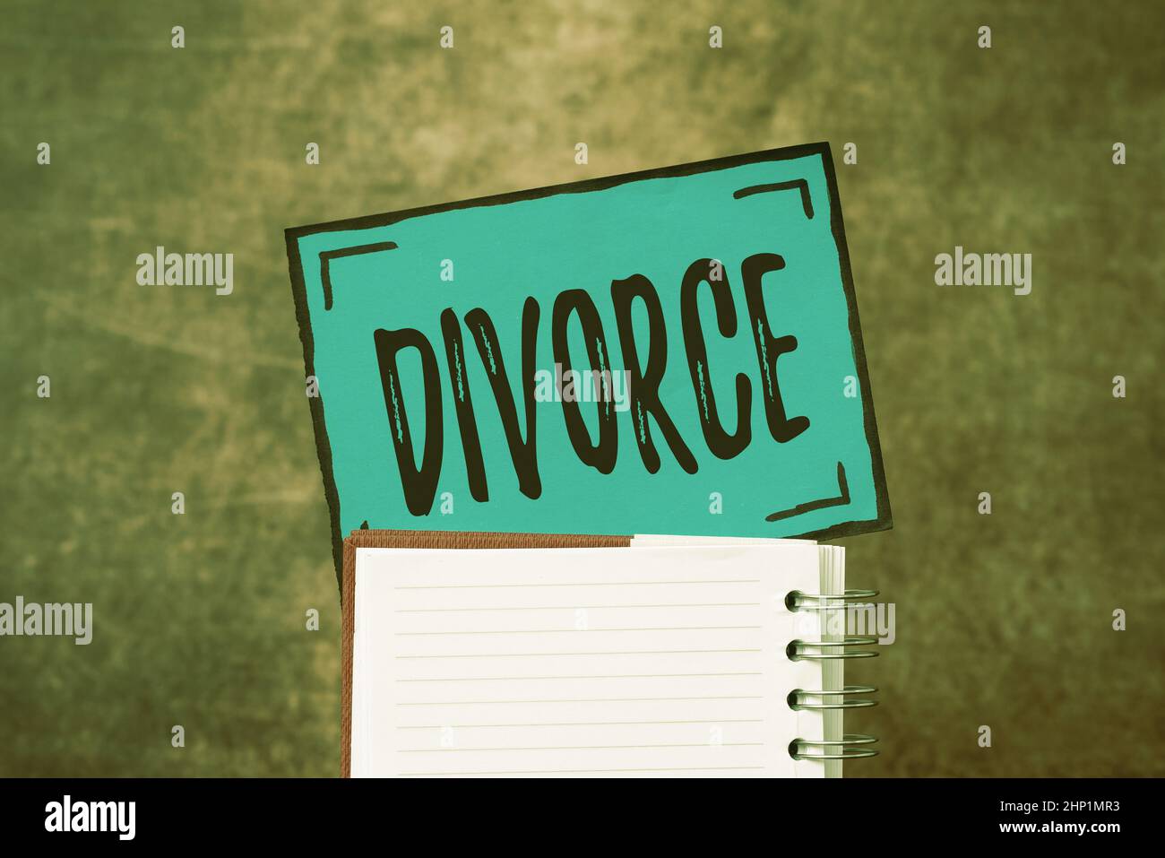 Conceptual Display Divorce Business Showcase Legal Dissolution Of