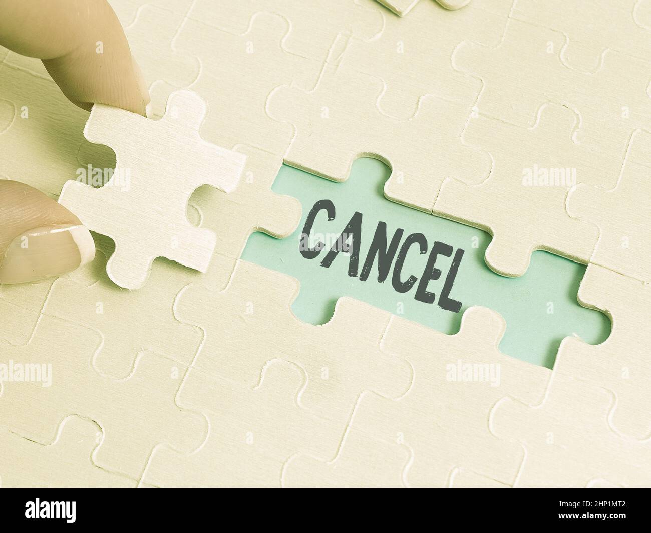 Handwriting text Cancel, Word Written on To decide or announce that ...