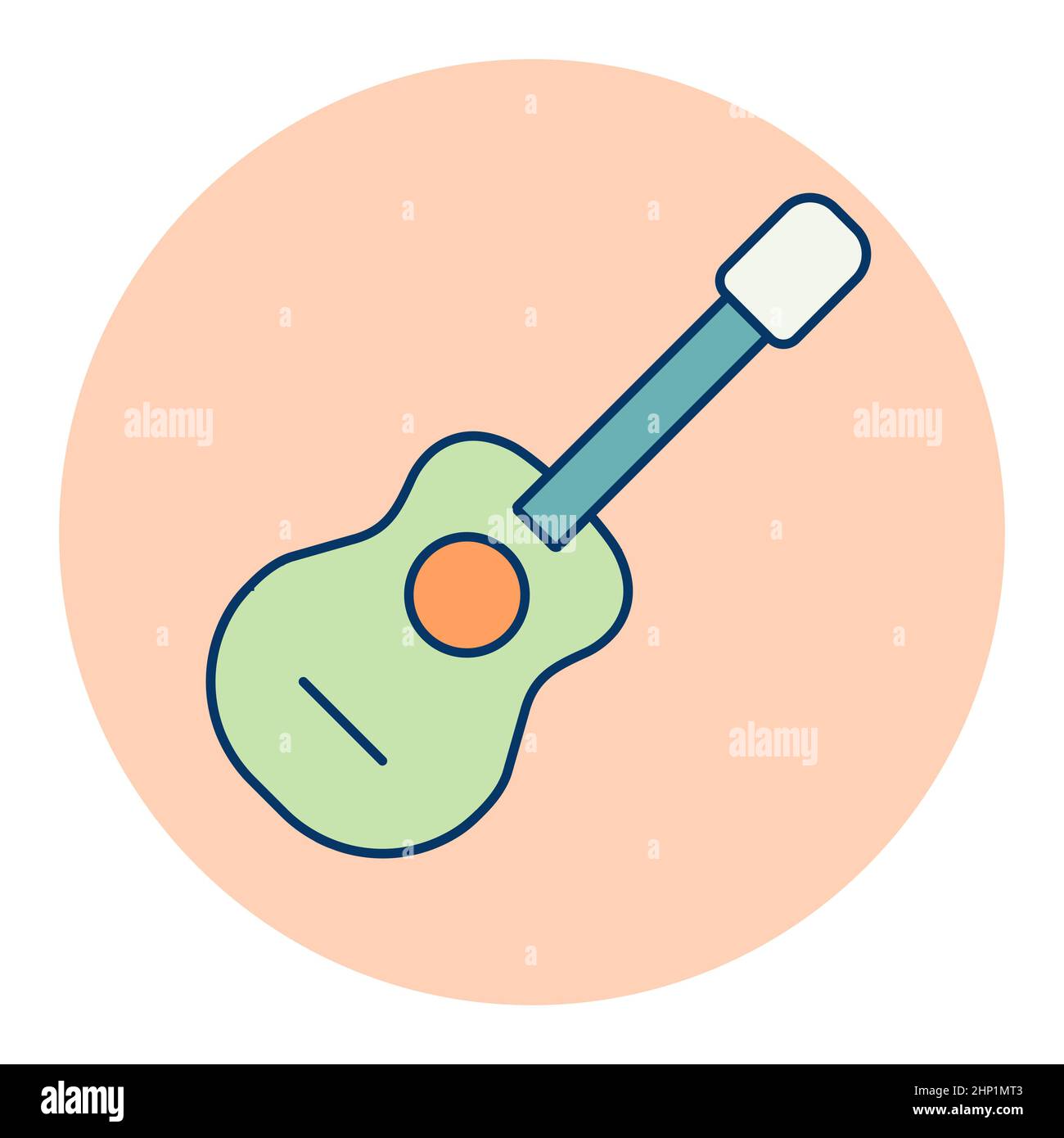 Classical acoustic guitar vector isolated icon. Graph symbol for ...