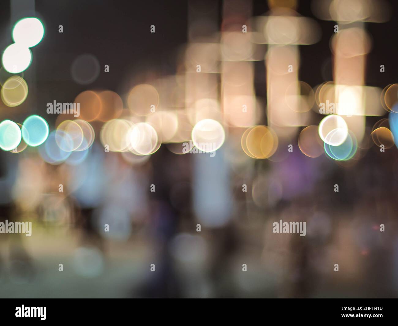Bokeh city lights background. Bokeh of cityscape skyline during evening ...
