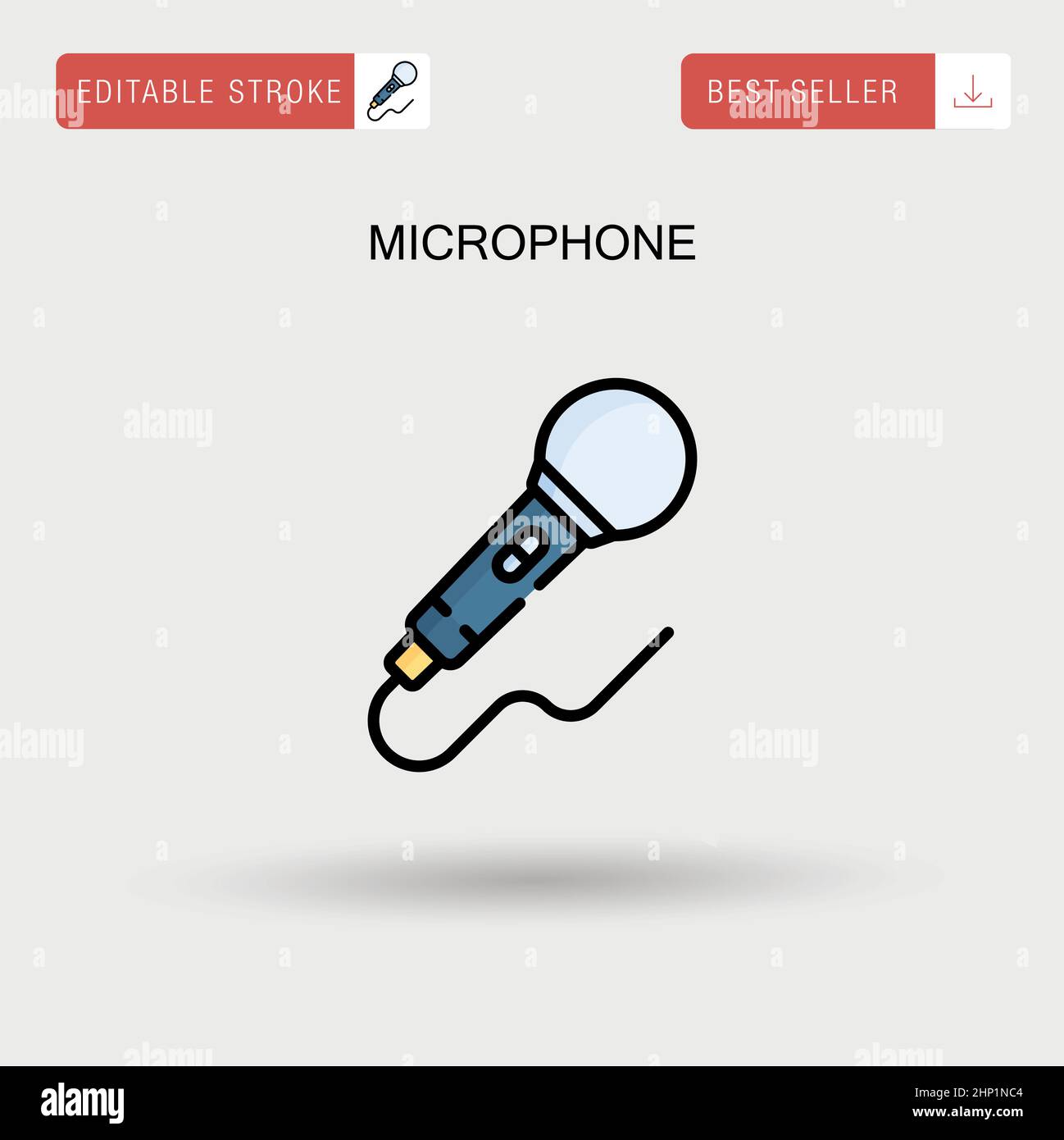 Microphone Simple vector icon Stock Vector Image & Art - Alamy