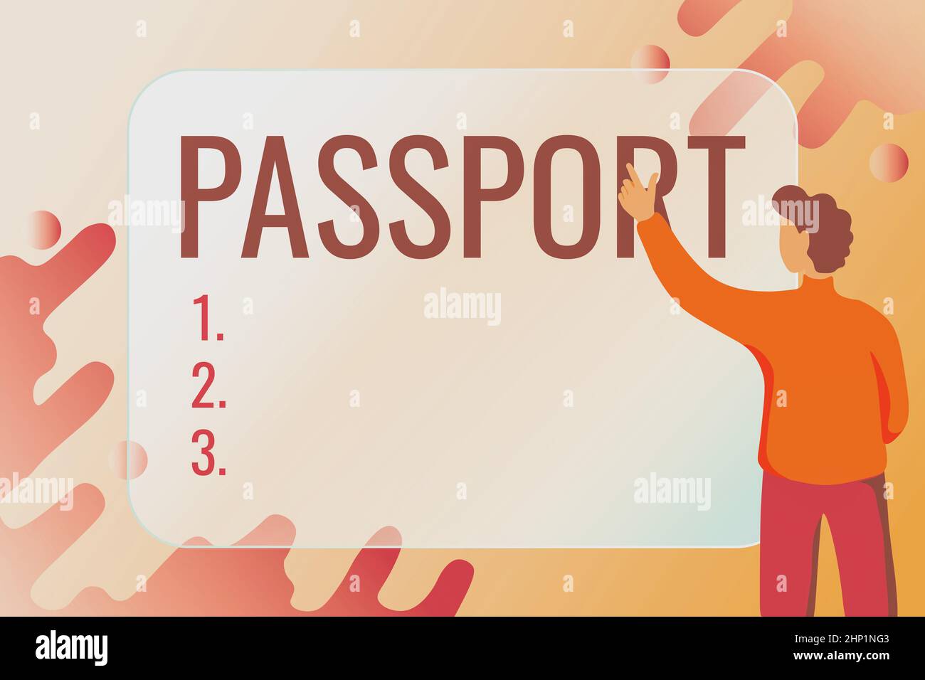 Text sign showing Passport, Word for official document issued by a ...