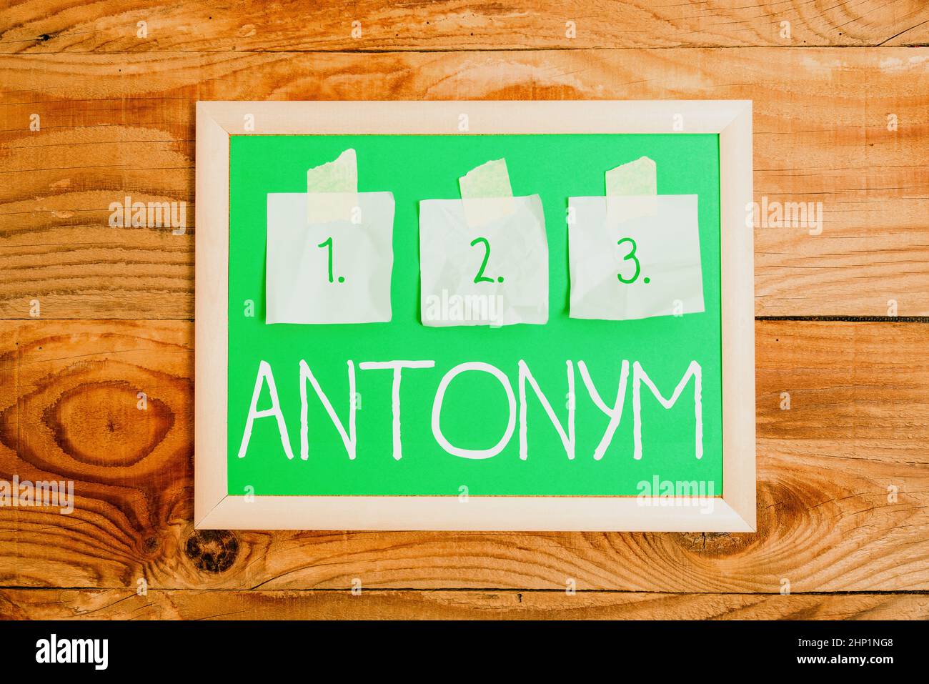 Hand writing sign Antonym, Conceptual photo word or phrase whose ...