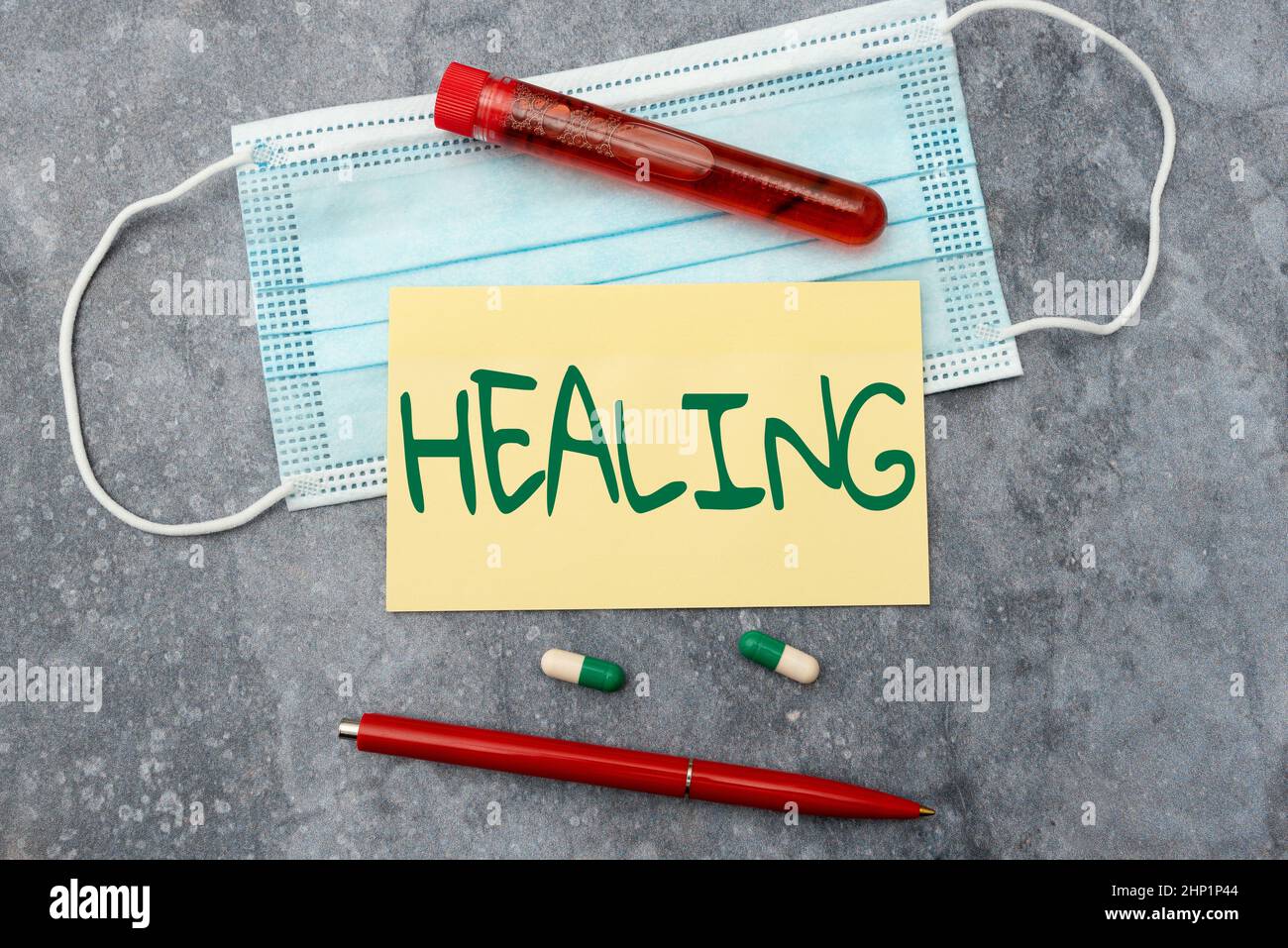 Writing displaying text Healing, Word for process of making or becoming ...