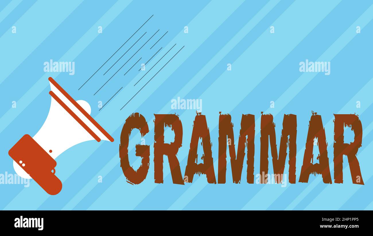 Text showing inspiration Grammar, Business concept whole system and ...
