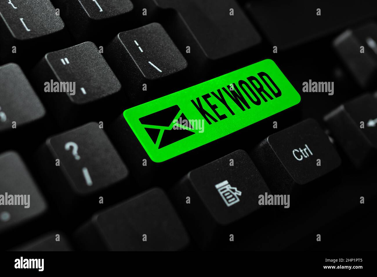 Text caption presenting Keyword, Business overview word which acts as ...