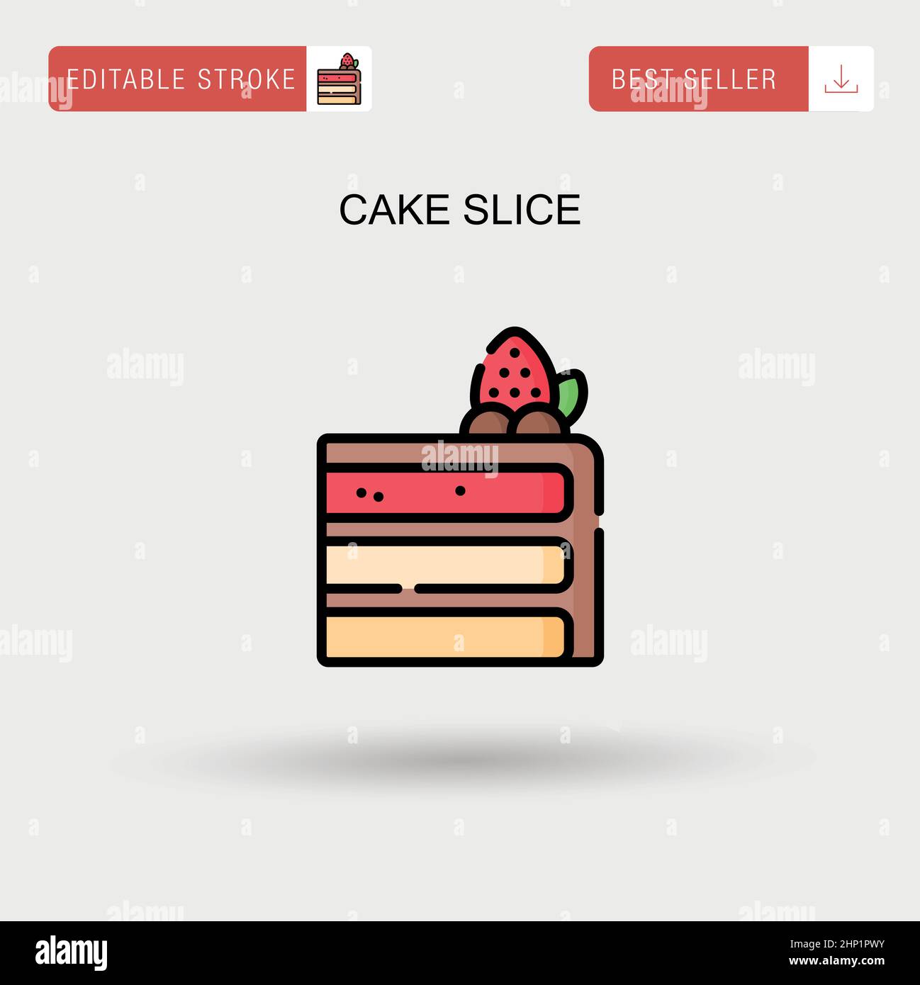 Cut cake slice plate Stock Vector Images - Alamy