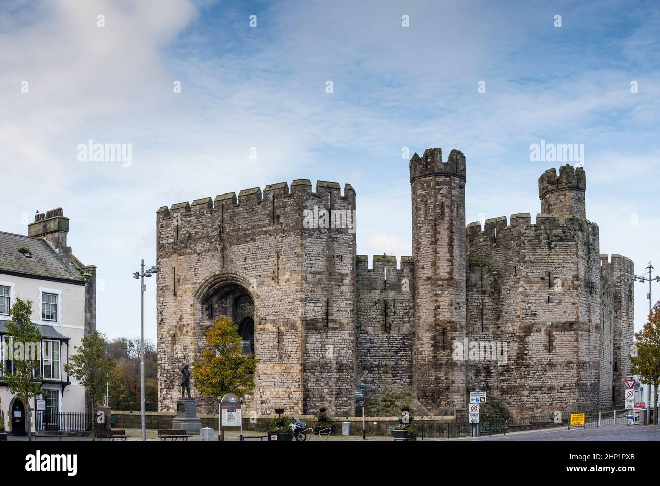 View of Castle, Caernarfon, Gwynedd, Wales Stock Photo - Alamy