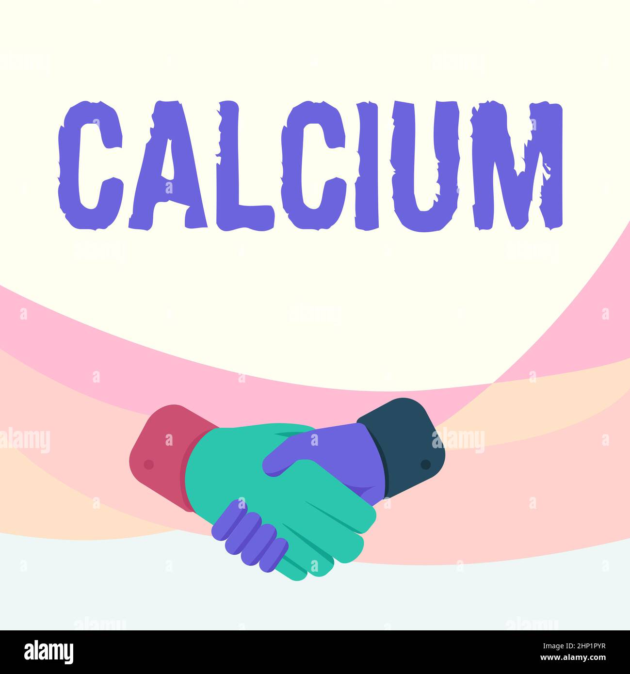 Text sign showing Calcium, Word Written on fifth most abundant element ...