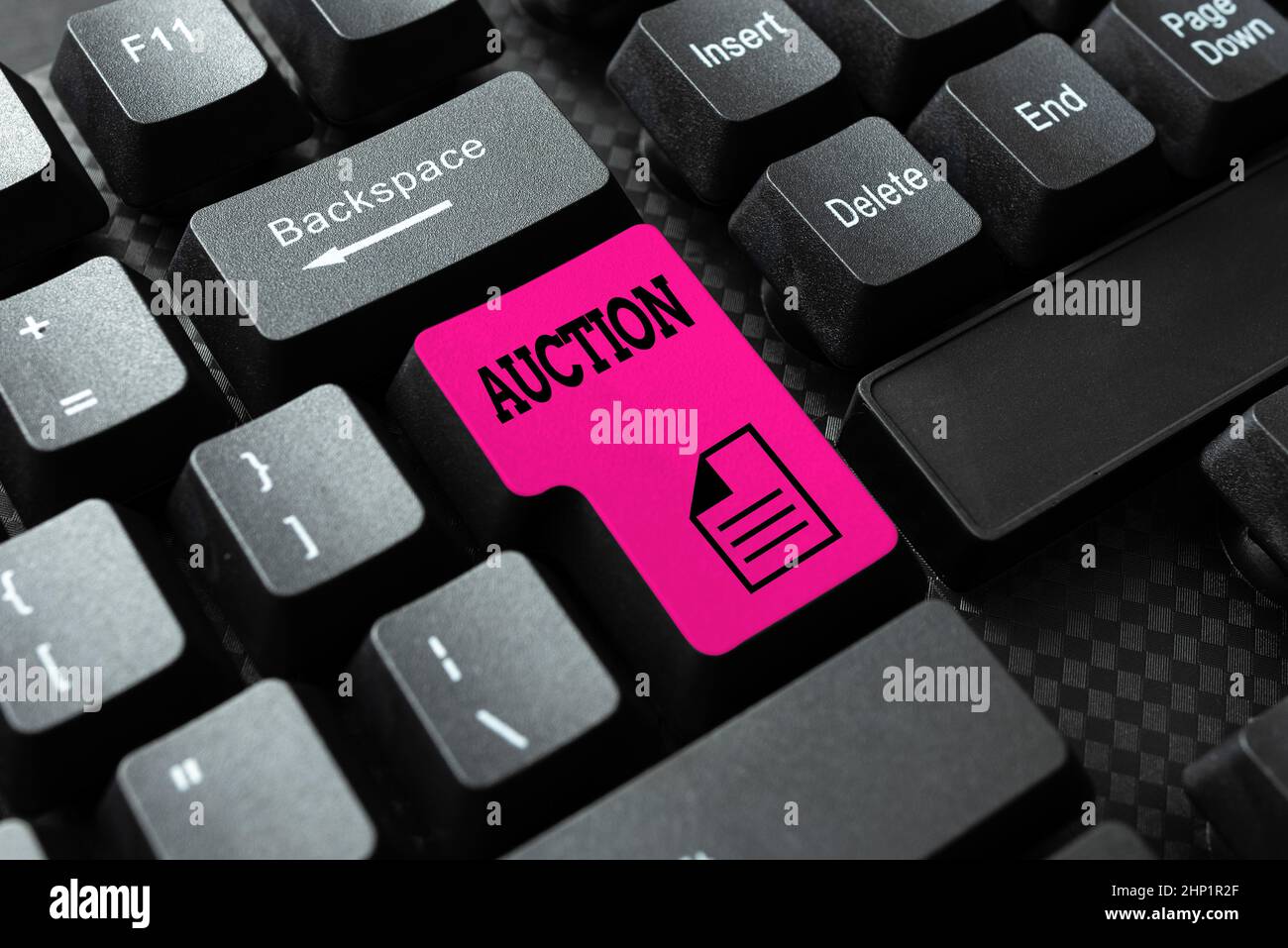 Text caption presenting Auction, Business concept Public sale Goods or ...