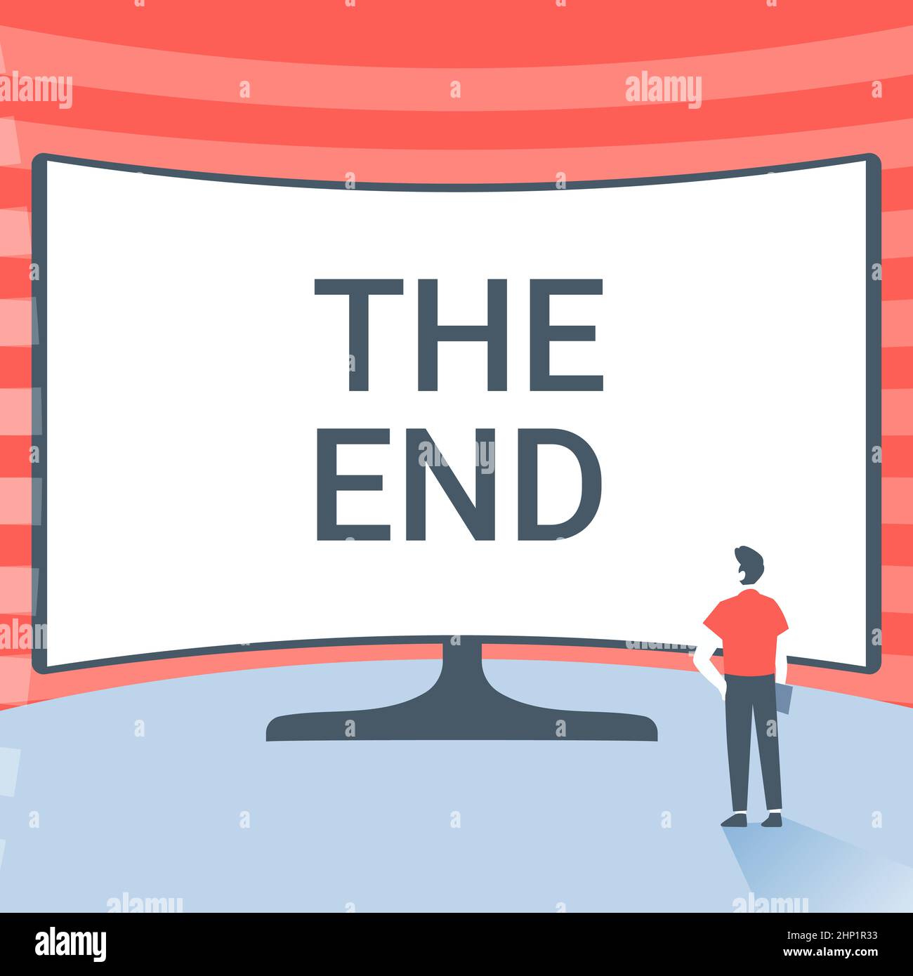 Text showing inspiration The End, Business approach Final part of play ...