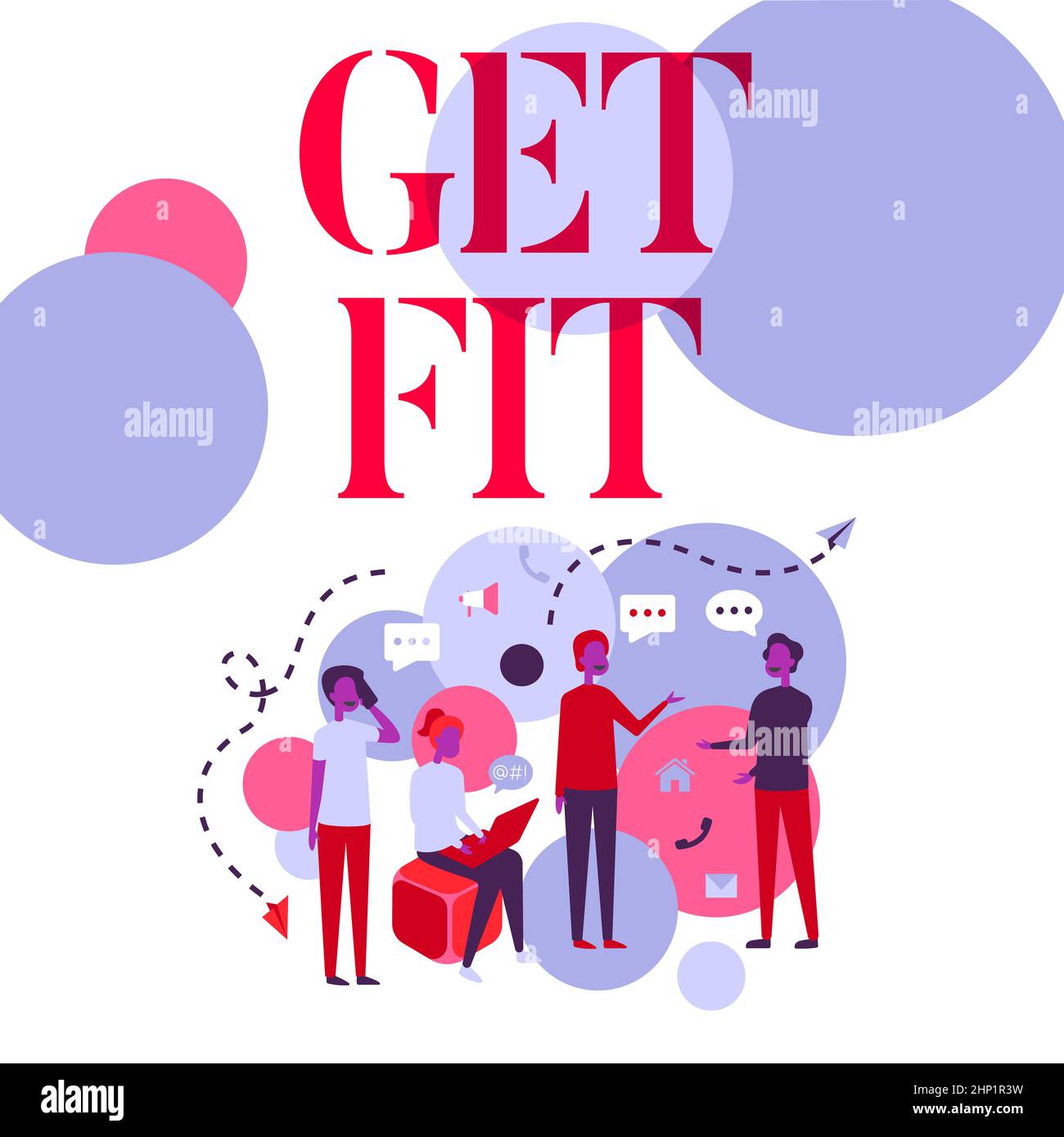 Keep fit illustration hi-res stock photography and images - Alamy
