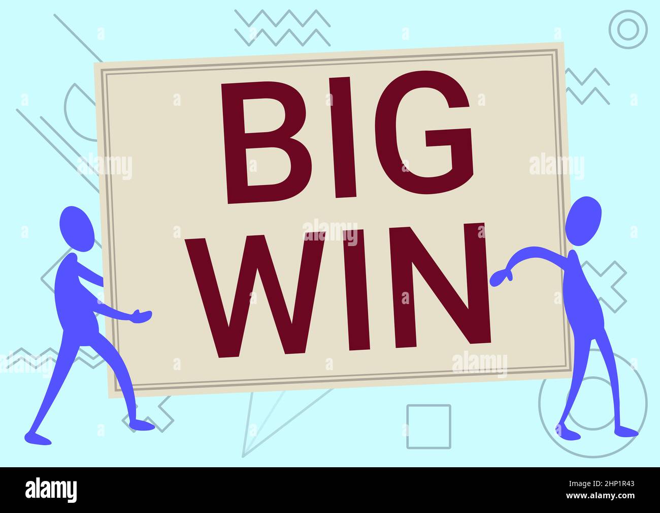 Sign displaying Big Win, Internet Concept having won an important prize ...