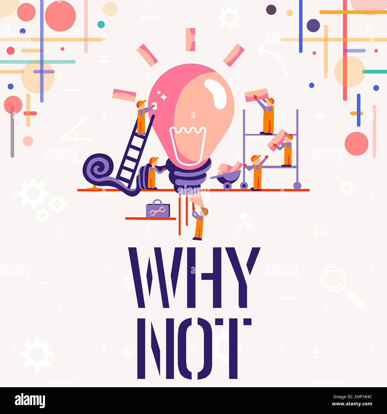 Text caption presenting Why Not, Business showcase used to make a ...