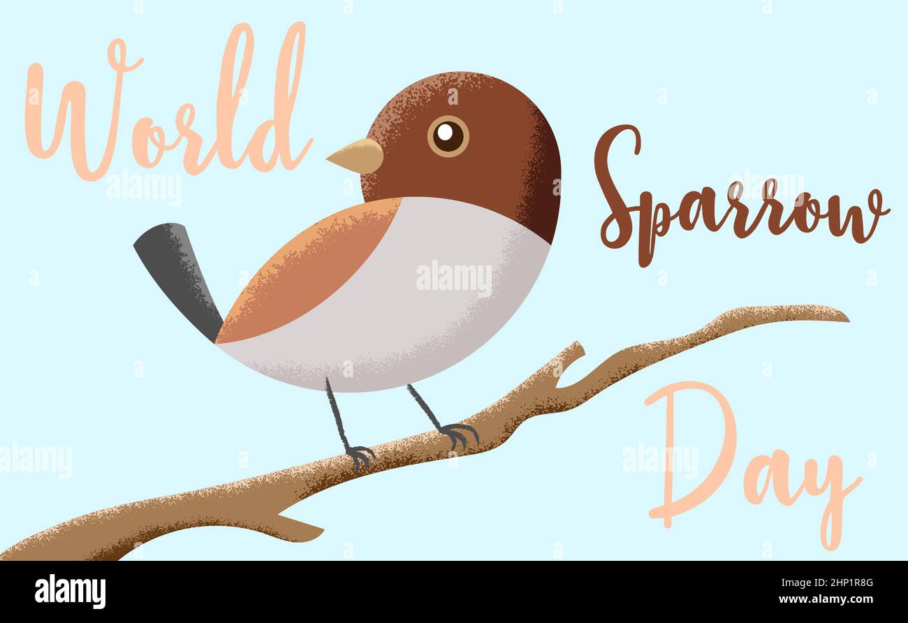 World Sparrow Day Vector illustration, poster concept, card, banner ...