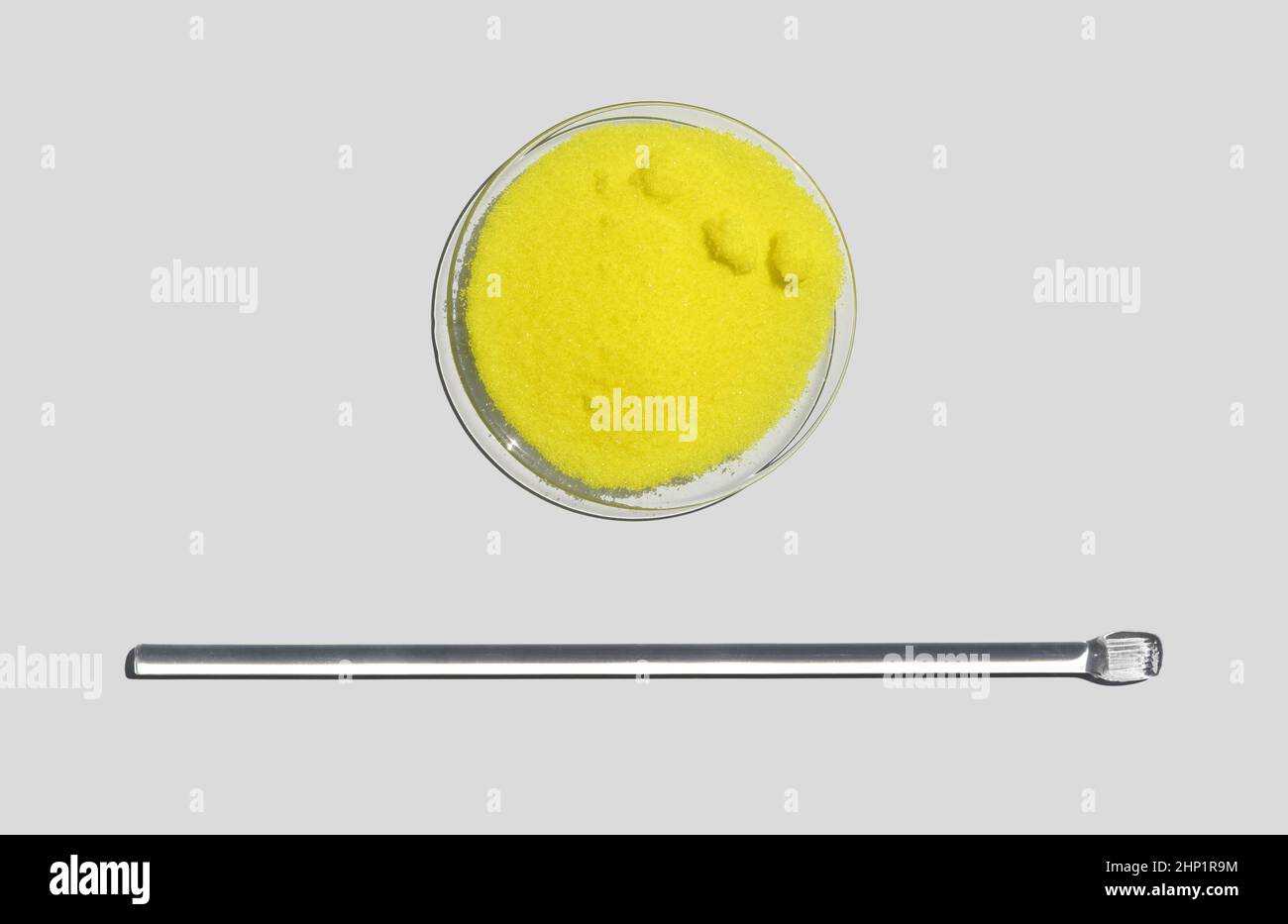 Potassium Chromate Powder in Chemical Watch Glass place next to ...