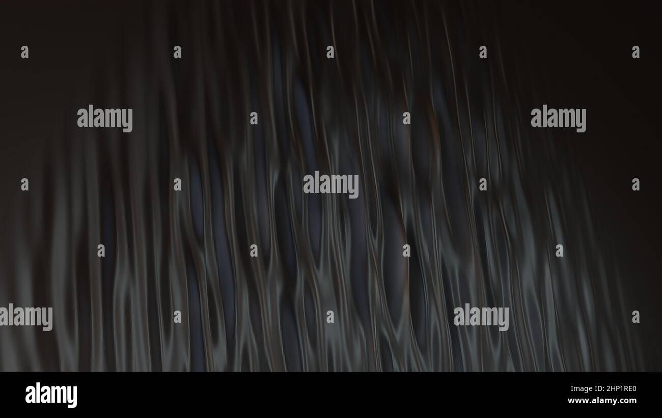 Abstract black shape with impulse circular waves, computer generated ...