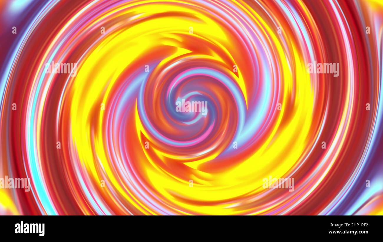 Abstract 3d render swirl with twisting lines in constant rotation ...
