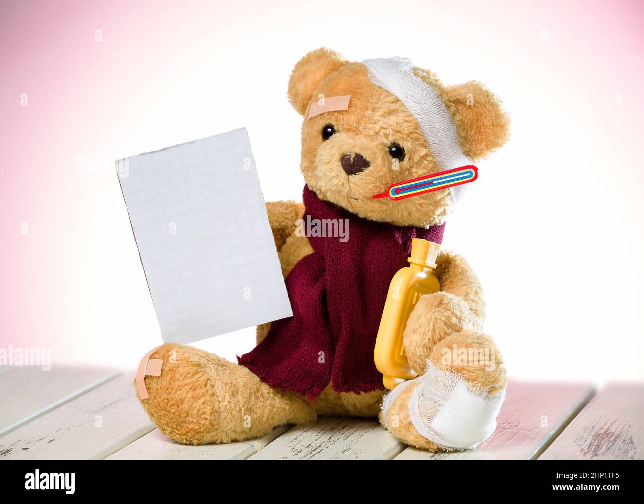 sick teddy bear Stock Photo - Alamy