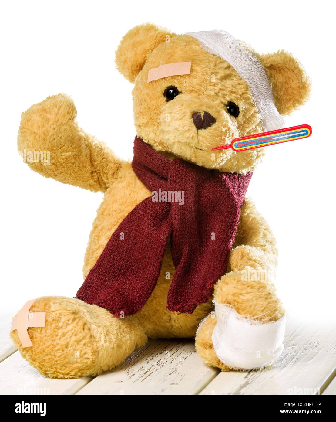 sick teddy bear Stock Photo - Alamy