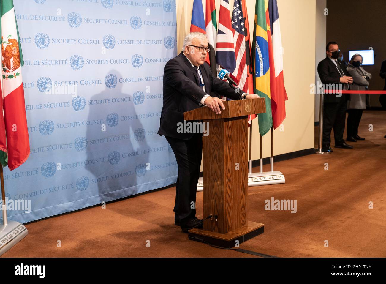New York, NY - February 17, 2022: Deputy Foreign Minister of the Russia ...