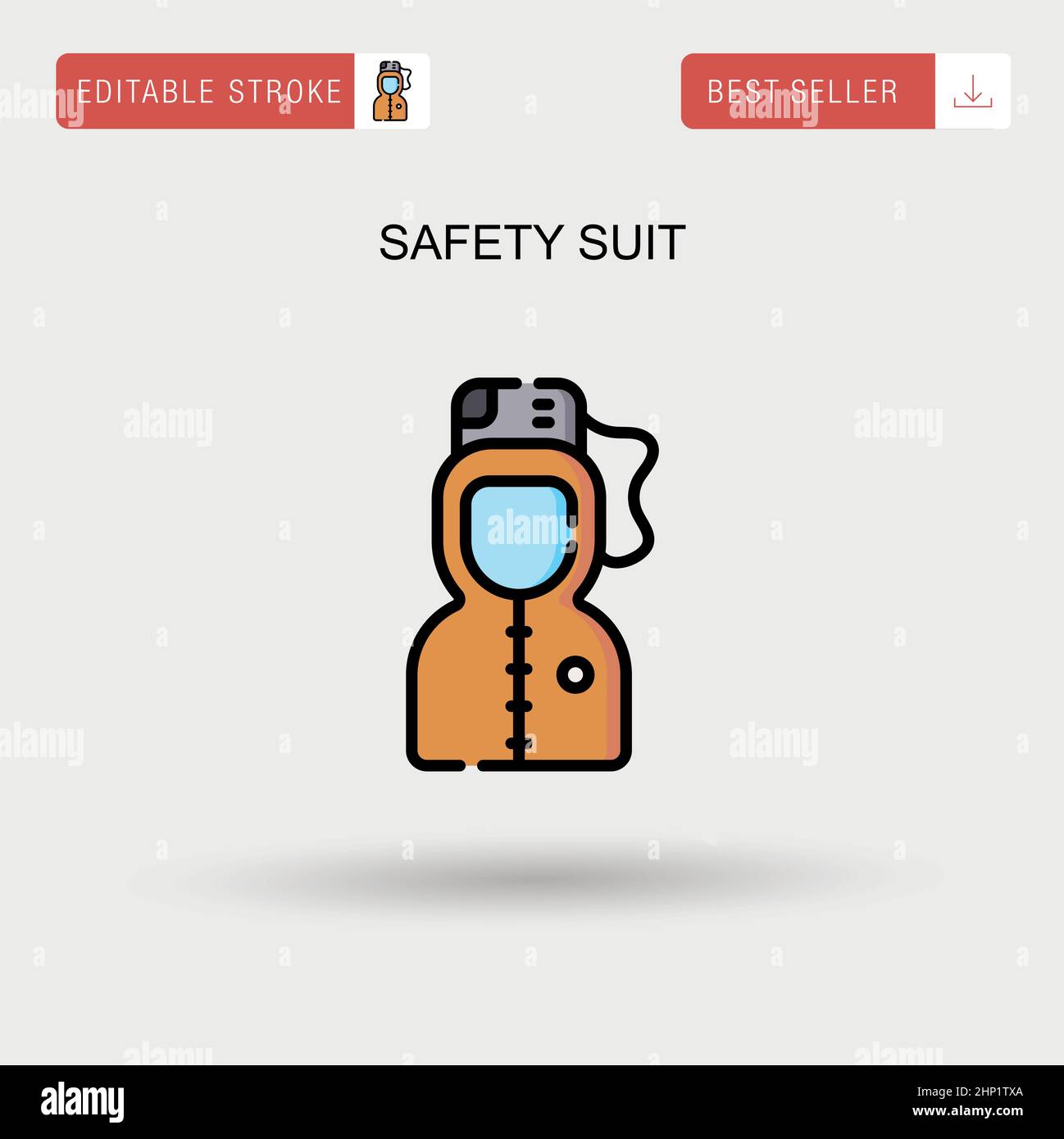 Safety suit Simple vector icon Stock Vector Image & Art - Alamy