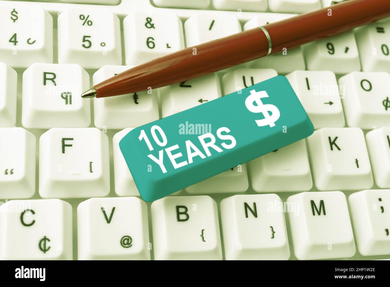 Conceptual display 10 Years, Business concept Remembering or honoring ...