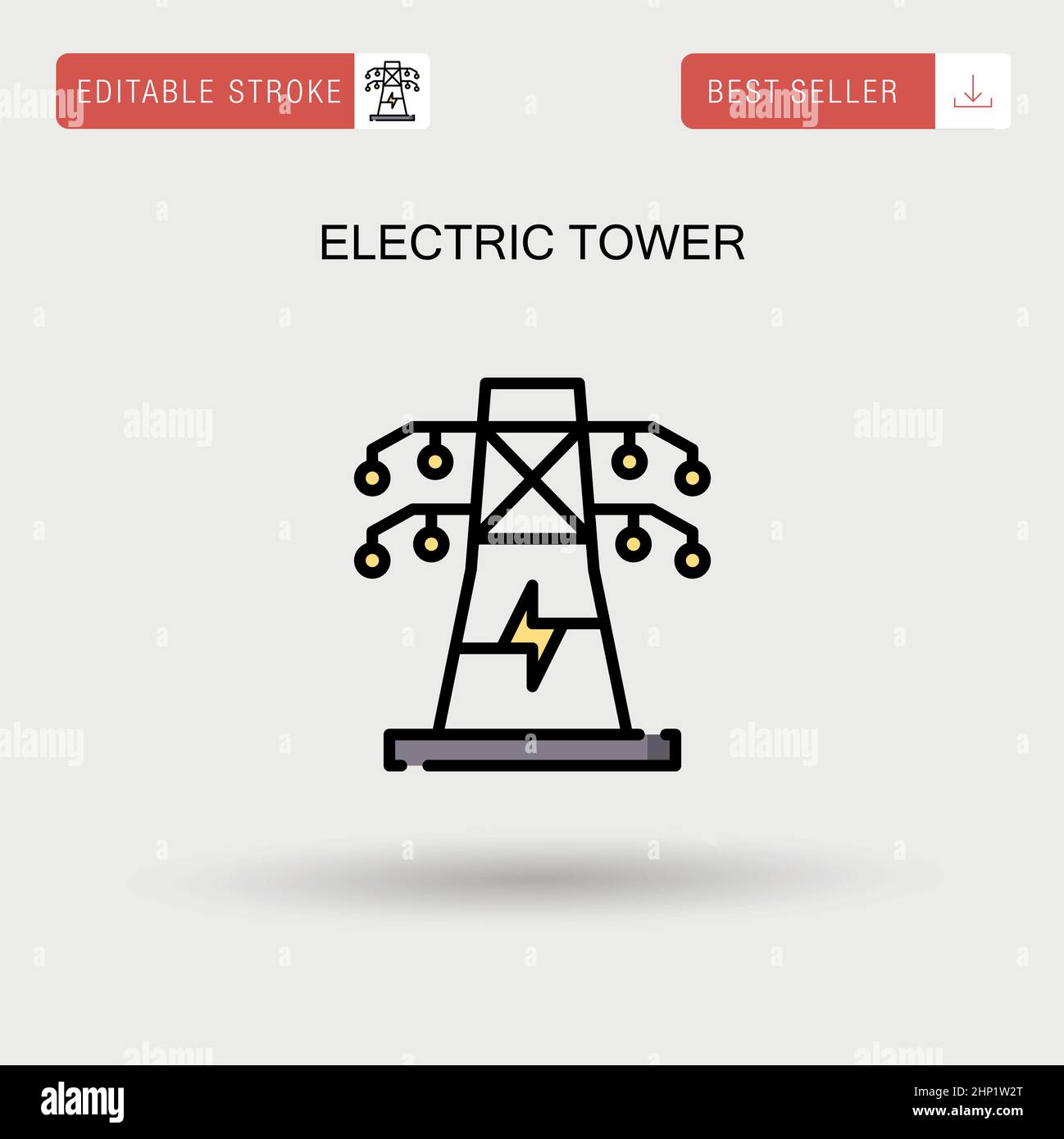 High voltage post high voltage tower Stock Vector Images - Alamy