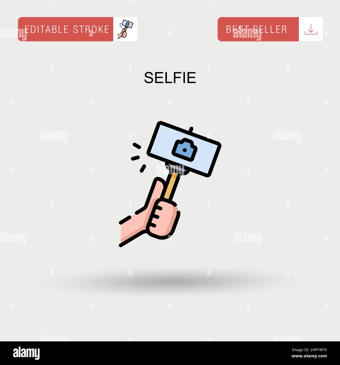 Selfie Simple vector icon Stock Vector Image & Art - Alamy