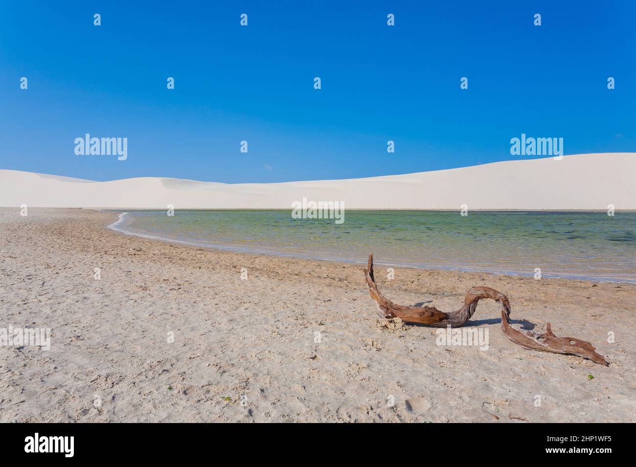 White sand dunes panorama from Lencois Maranhenses National Park ...