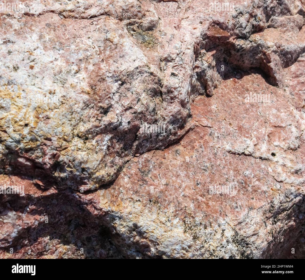 Granite stone texture in a detailed close up view in a high resolution ...