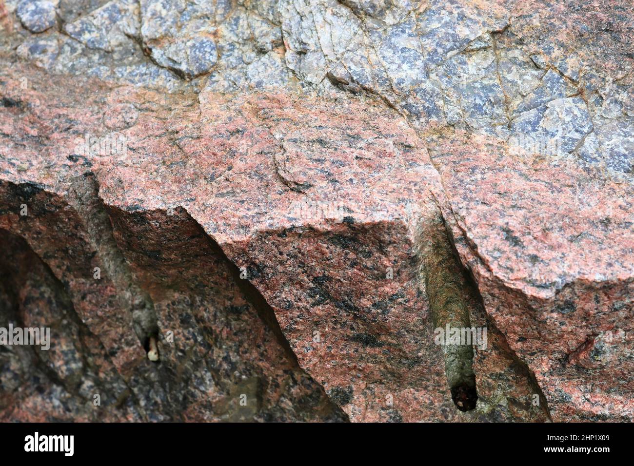 Granite stone texture in a detailed close up view in a high resolution ...