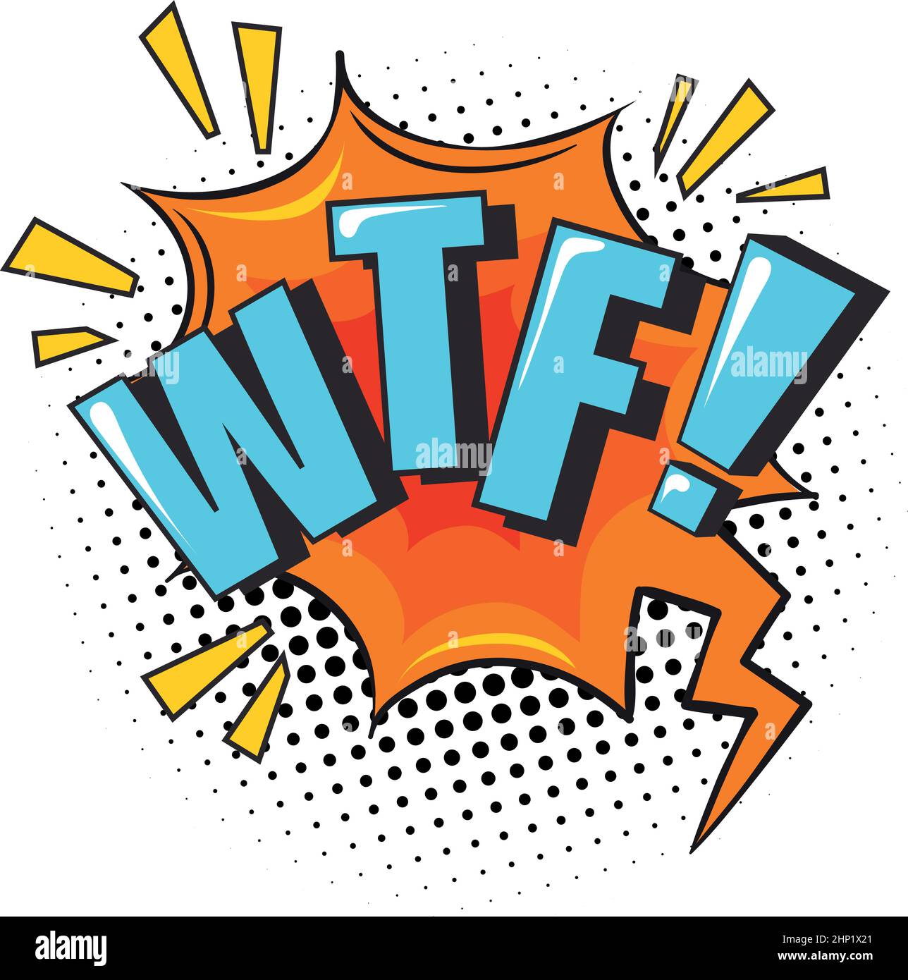 Wtf comic balloon. Emotional response cartoon bubble isolated on white ...