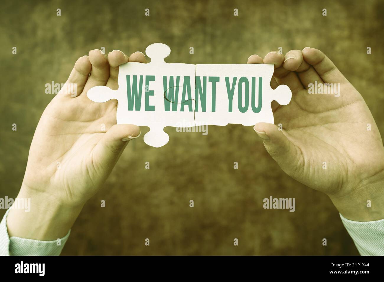 Hand writing sign We Want You, Internet Concept having a desire or ...