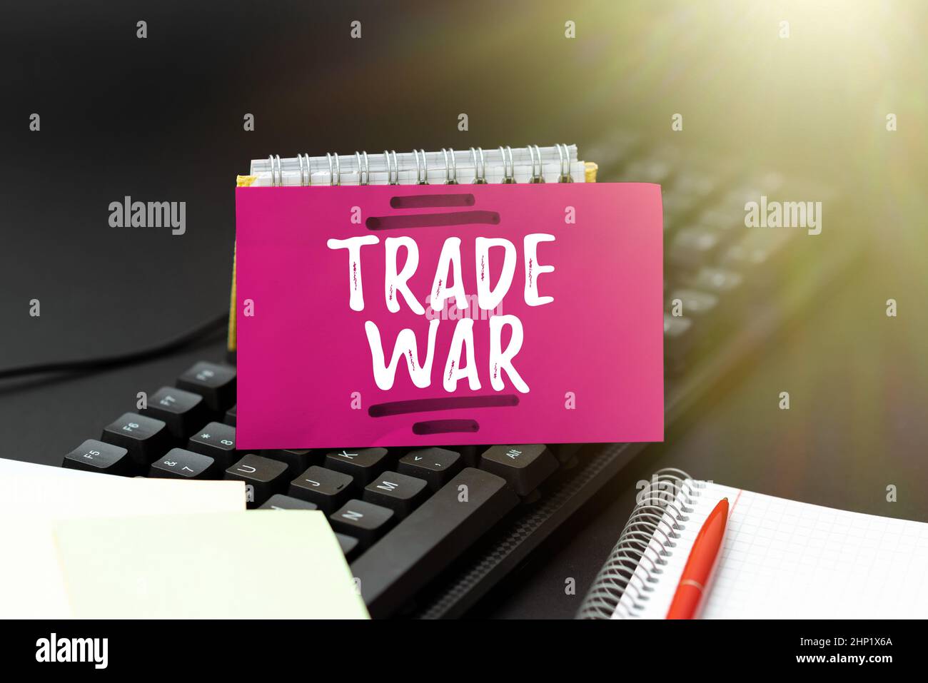Inspiration showing sign Trade War, Business idea a situation in which ...