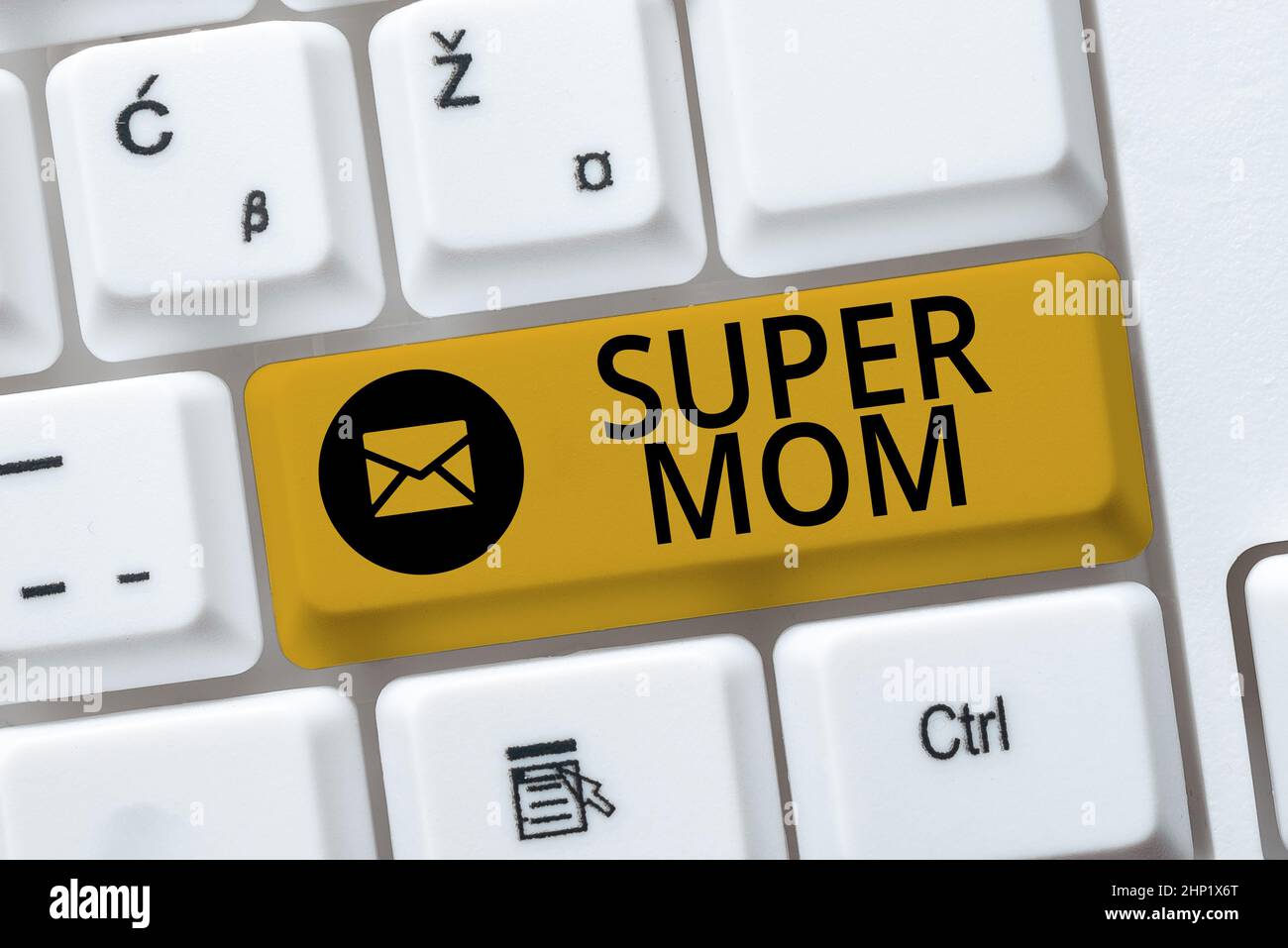 Writing displaying text Super Mom, Word Written on a mother who can ...