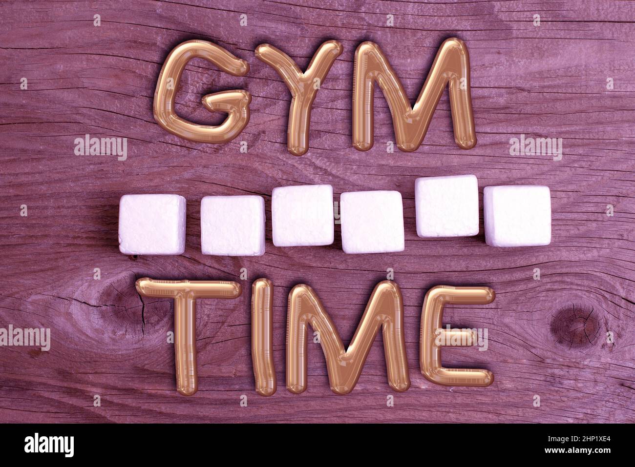 Writing displaying text Gym Time, Concept meaning a motivation to start ...