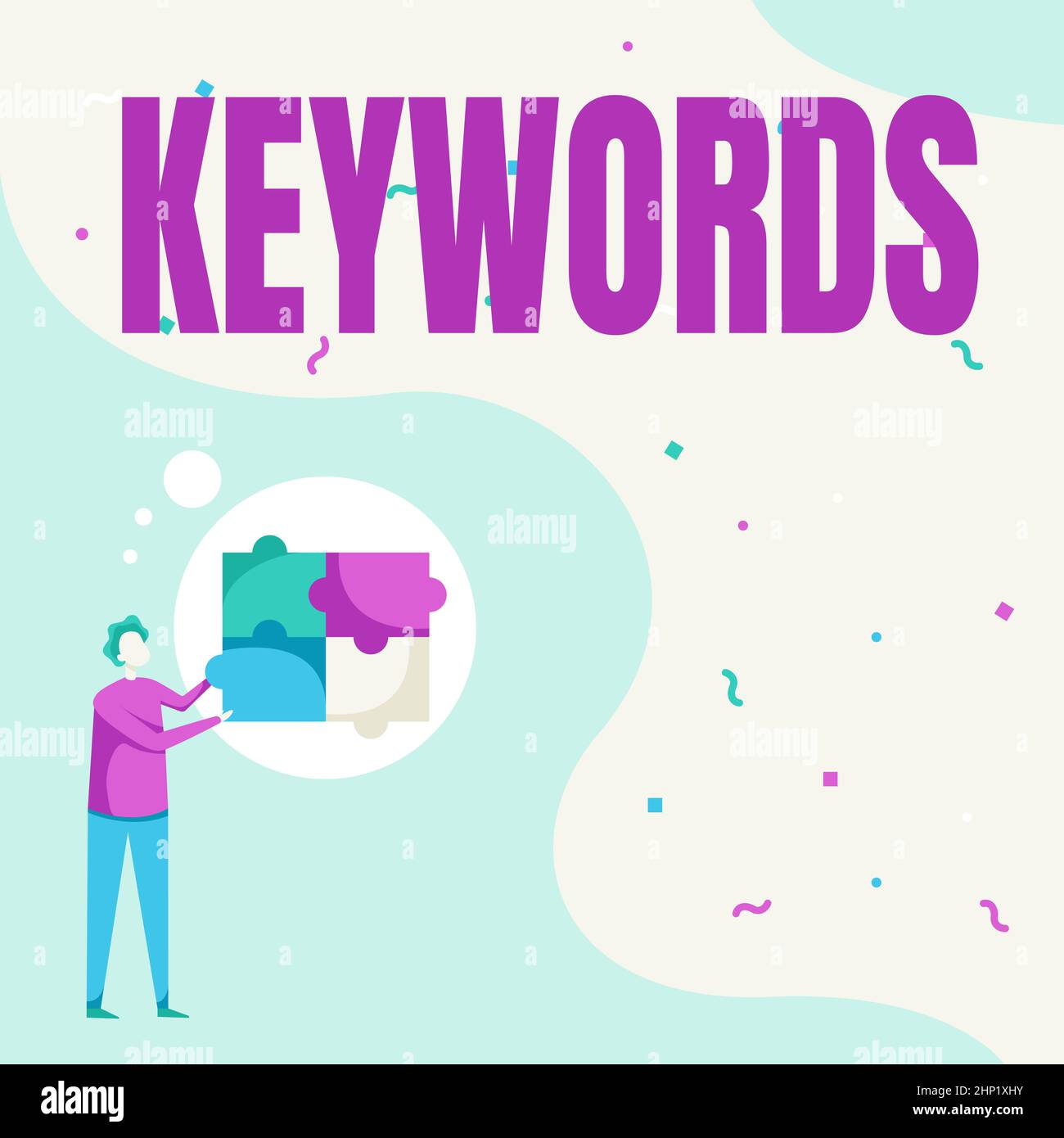 Writing displaying text Keywords, Word Written on word which acts as ...