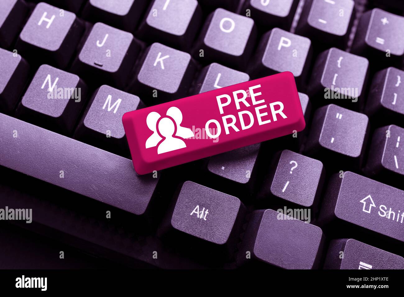 Conceptual caption Pre Order, Business showcase an order for a product ...