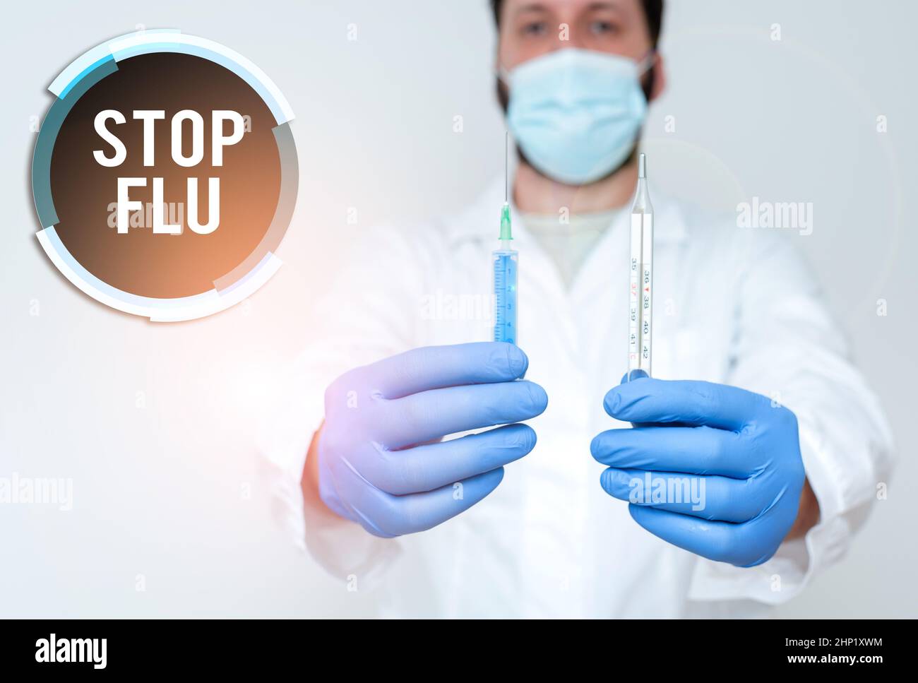 Text sign showing Stop Flu, Business overview Treat the contagious respiratory illness caused by ...