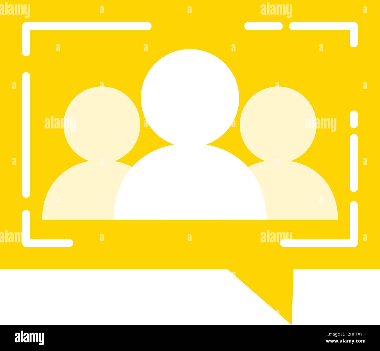 People silhouette in chat bubble vector icon Stock Vector Image & Art ...