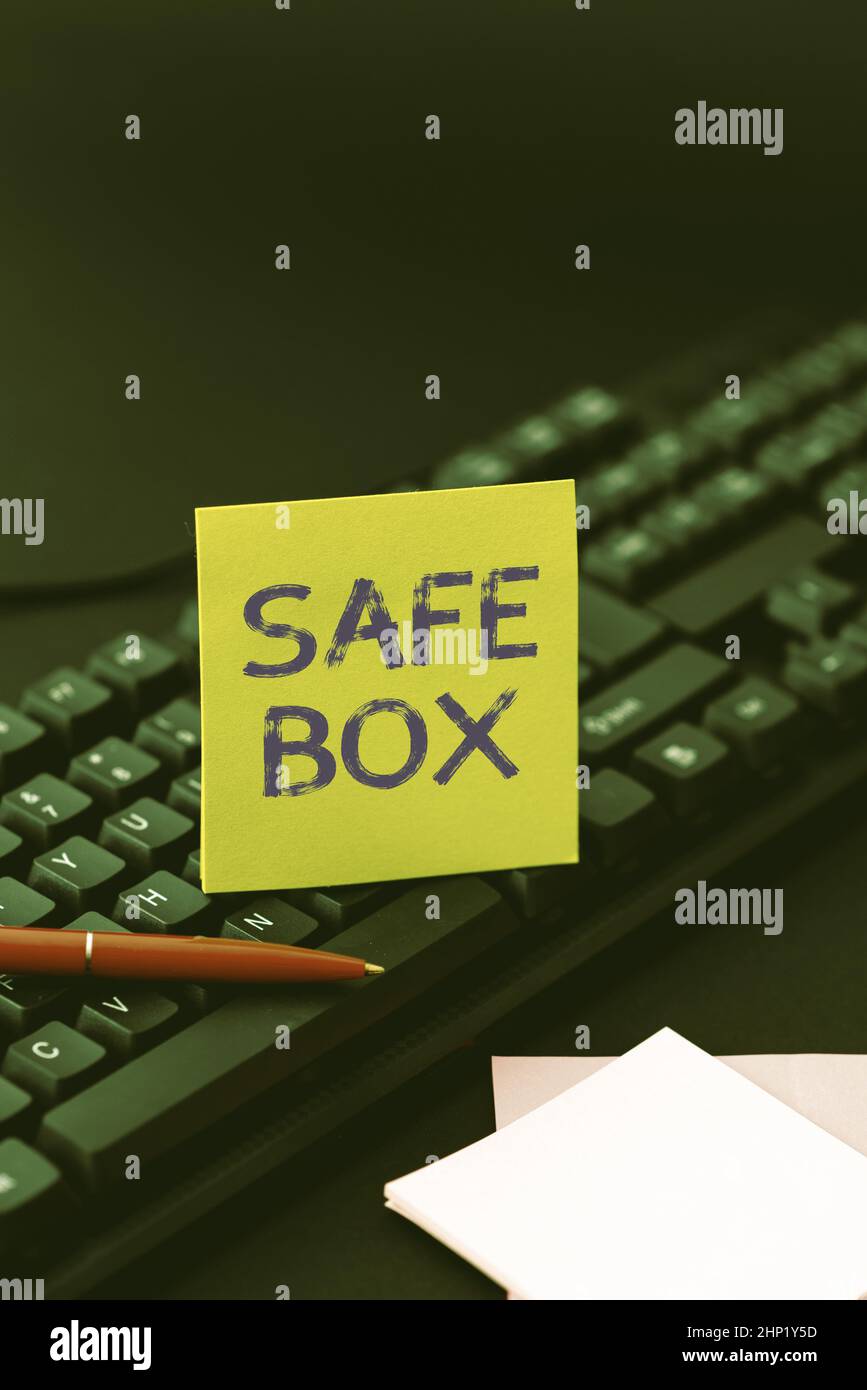 Text showing inspiration Safe Box, Business approach A small structure ...
