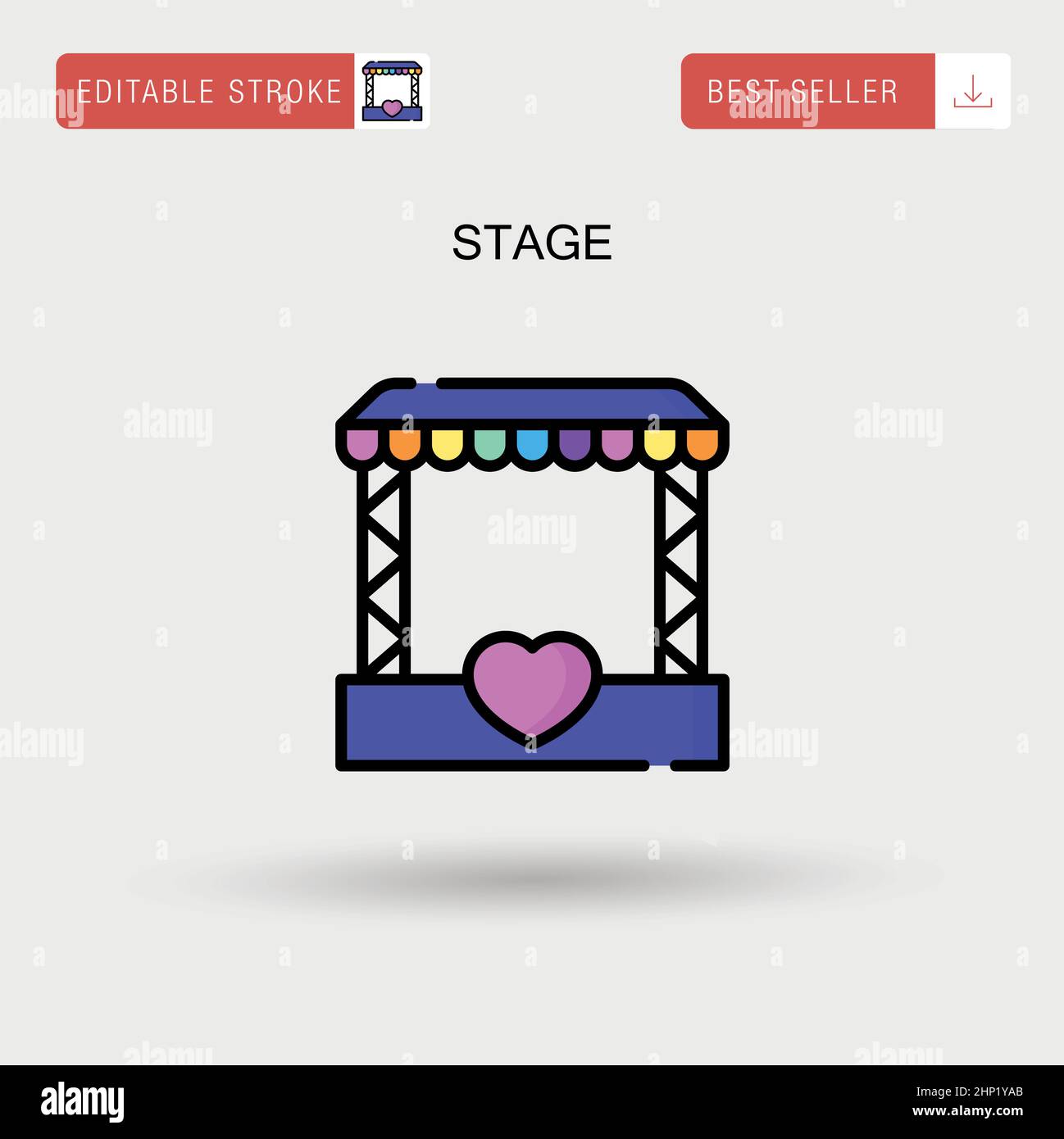 Stage Simple vector icon Stock Vector Image & Art - Alamy
