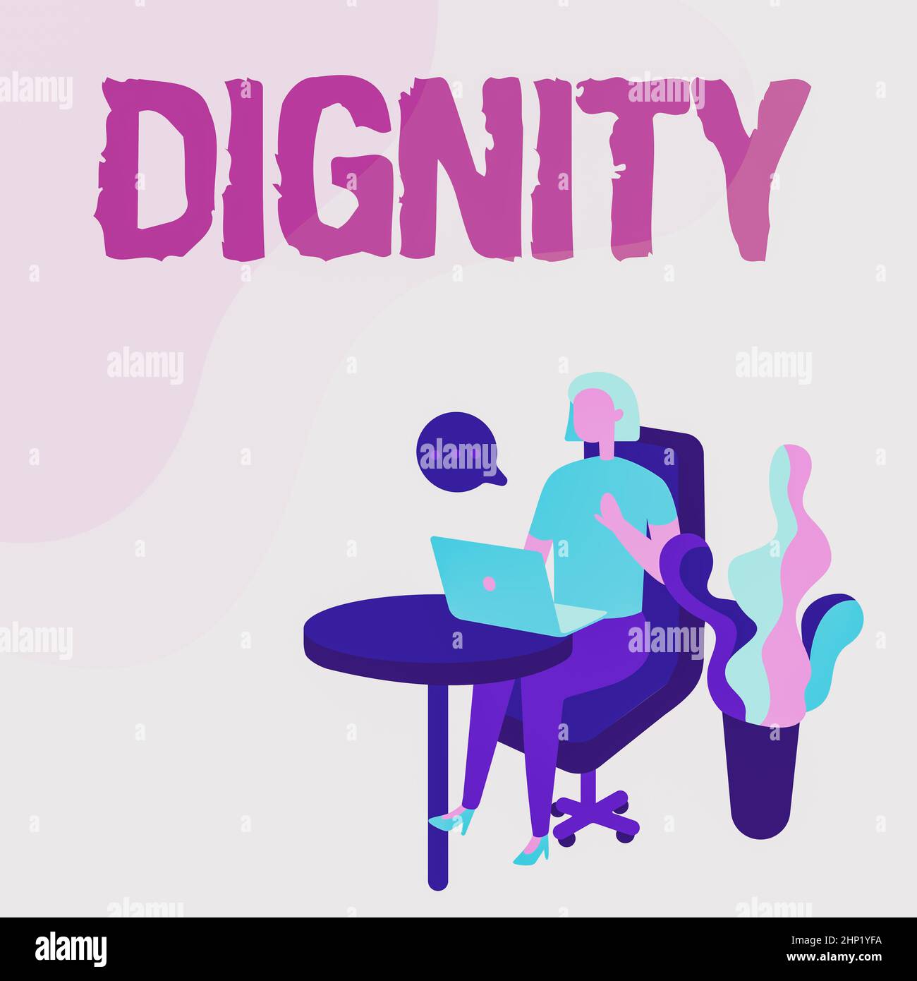 Writing displaying text Dignity, Business concept Quality Being worthy ...