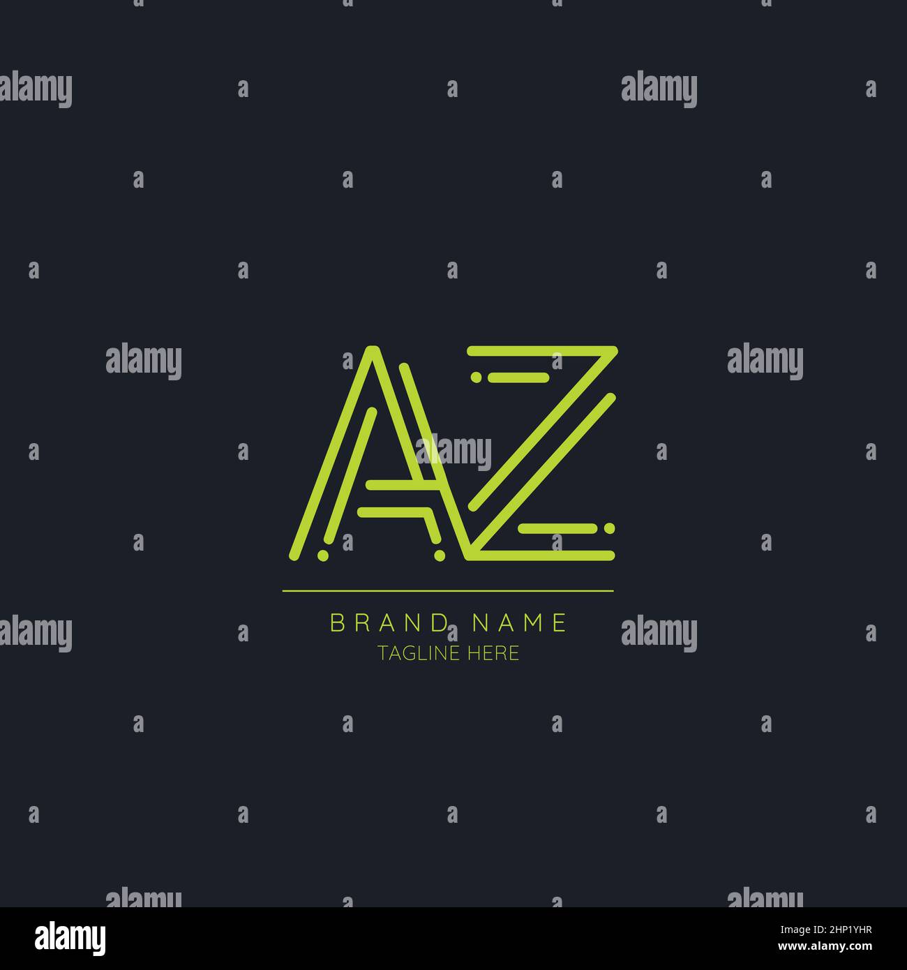 Minimal Initial Alphabet letter Logo icon AZ Stock Vector Image & Art ...