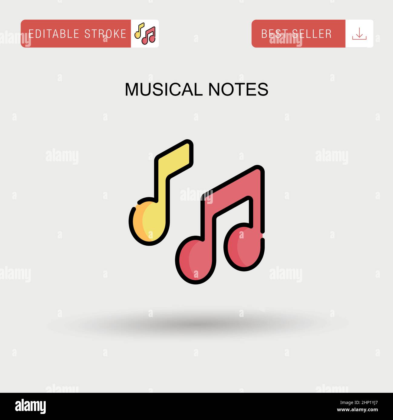 Musical notes Simple vector icon Stock Vector Image & Art - Alamy