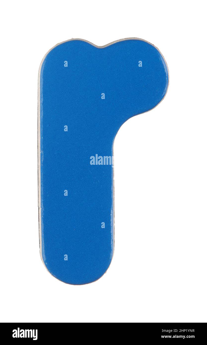 A lower case r magnetic letter on white with clipping path Stock Photo ...